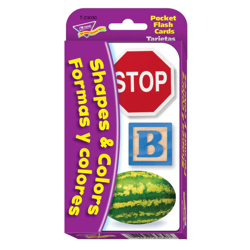 Shapes & Colors/Formas y colores (English/Spanish) Pocket Flash Cards ...