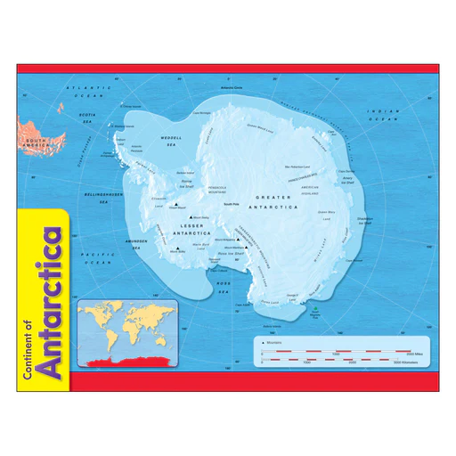 Continent of Antarctica Learning Chart - Educational Outfitters