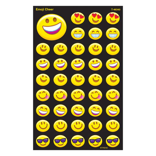 Emoji Cheer superShapes Stickers – Large - Educational Outfitters