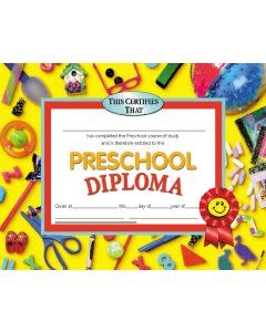 Preschool Diploma - Educational Outfitters