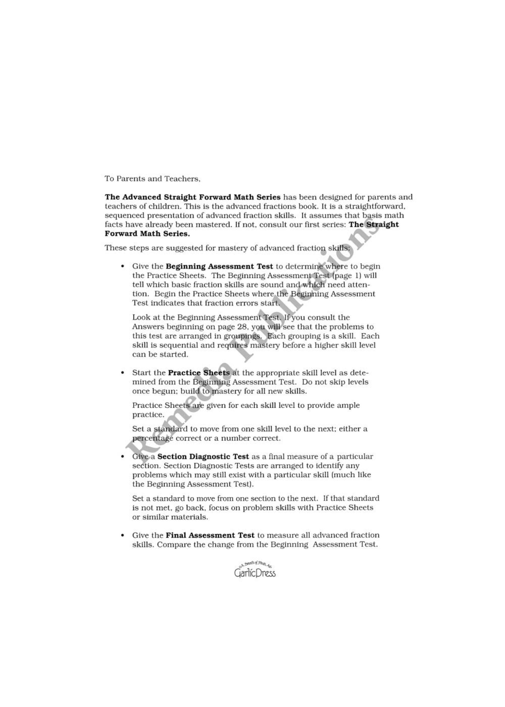 ADVANCED FRACTIONS - Educational Outfitters