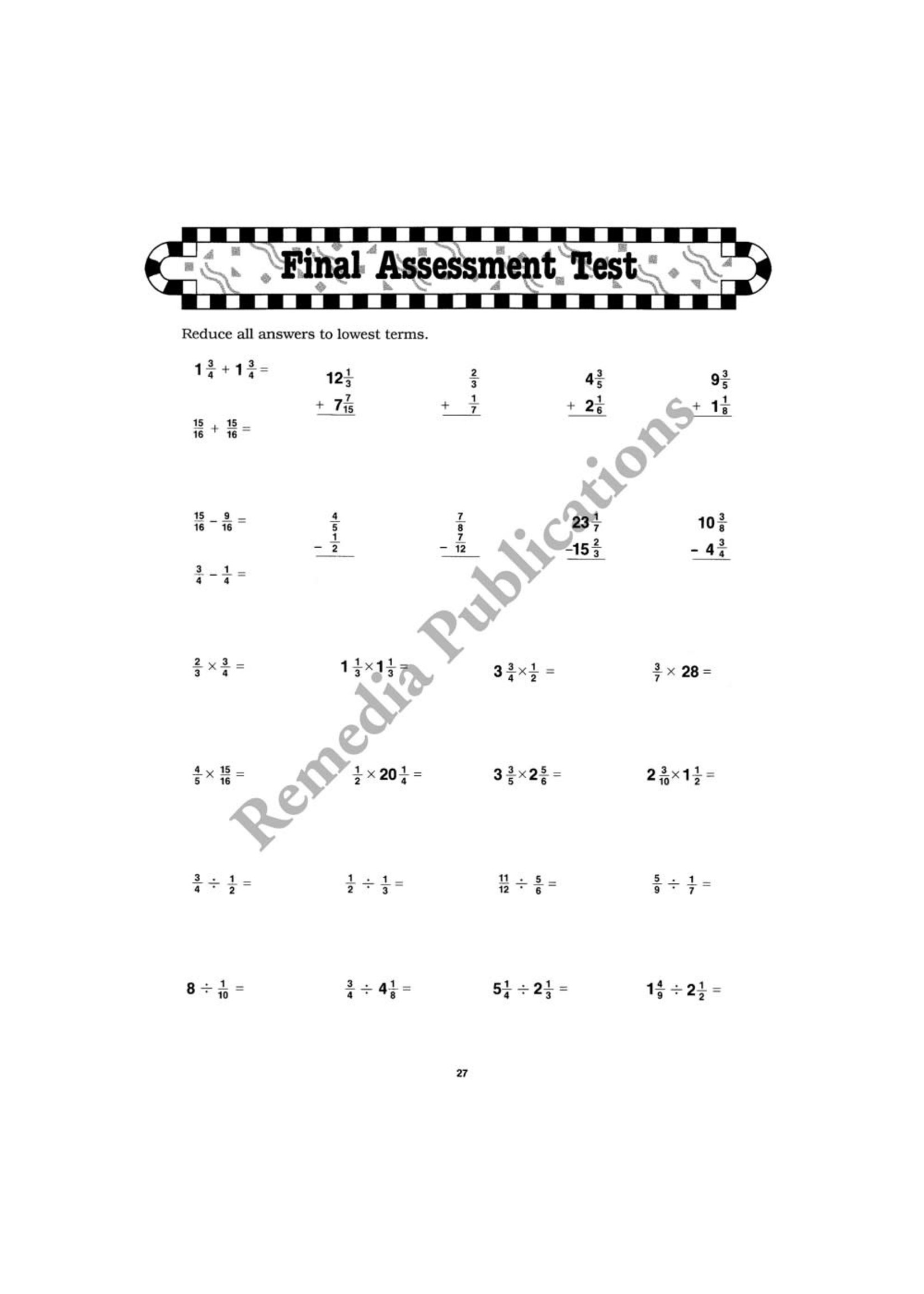 ADVANCED FRACTIONS - Educational Outfitters