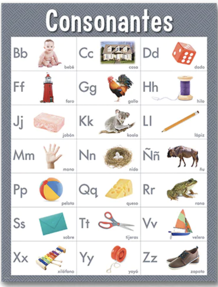 Consonantes Chart - Educational Outfitters