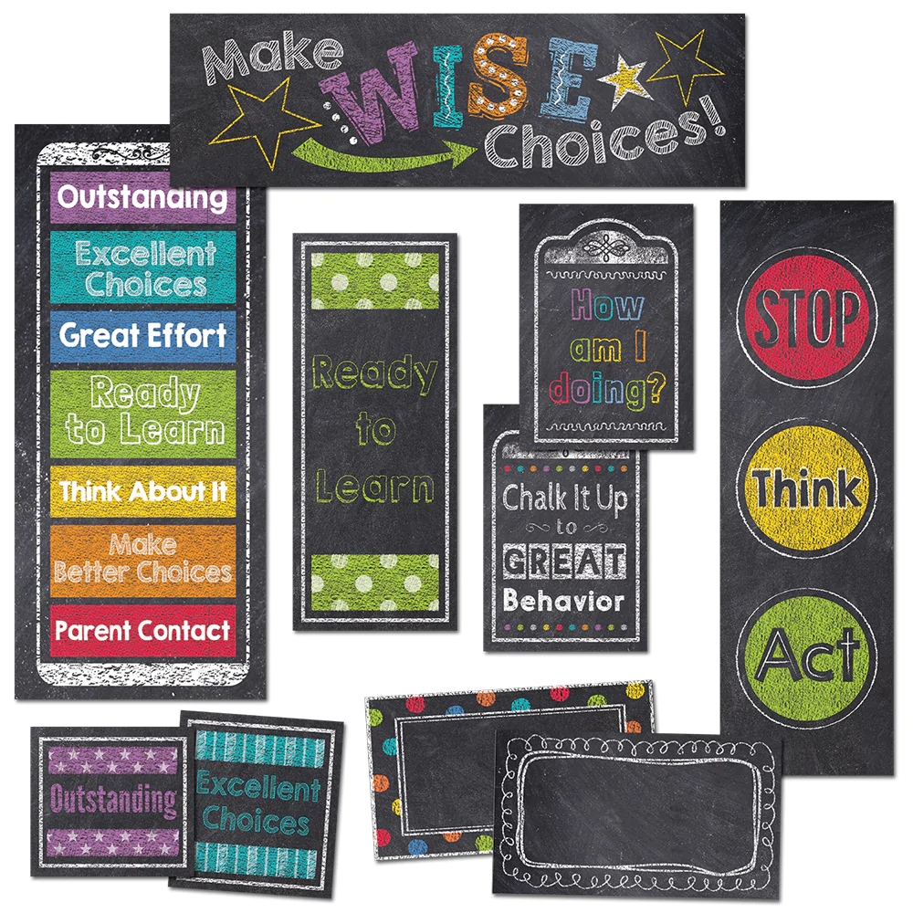 Chalk It Up! Behavior Clip Chart Mini Bulletin Board - Educational ...