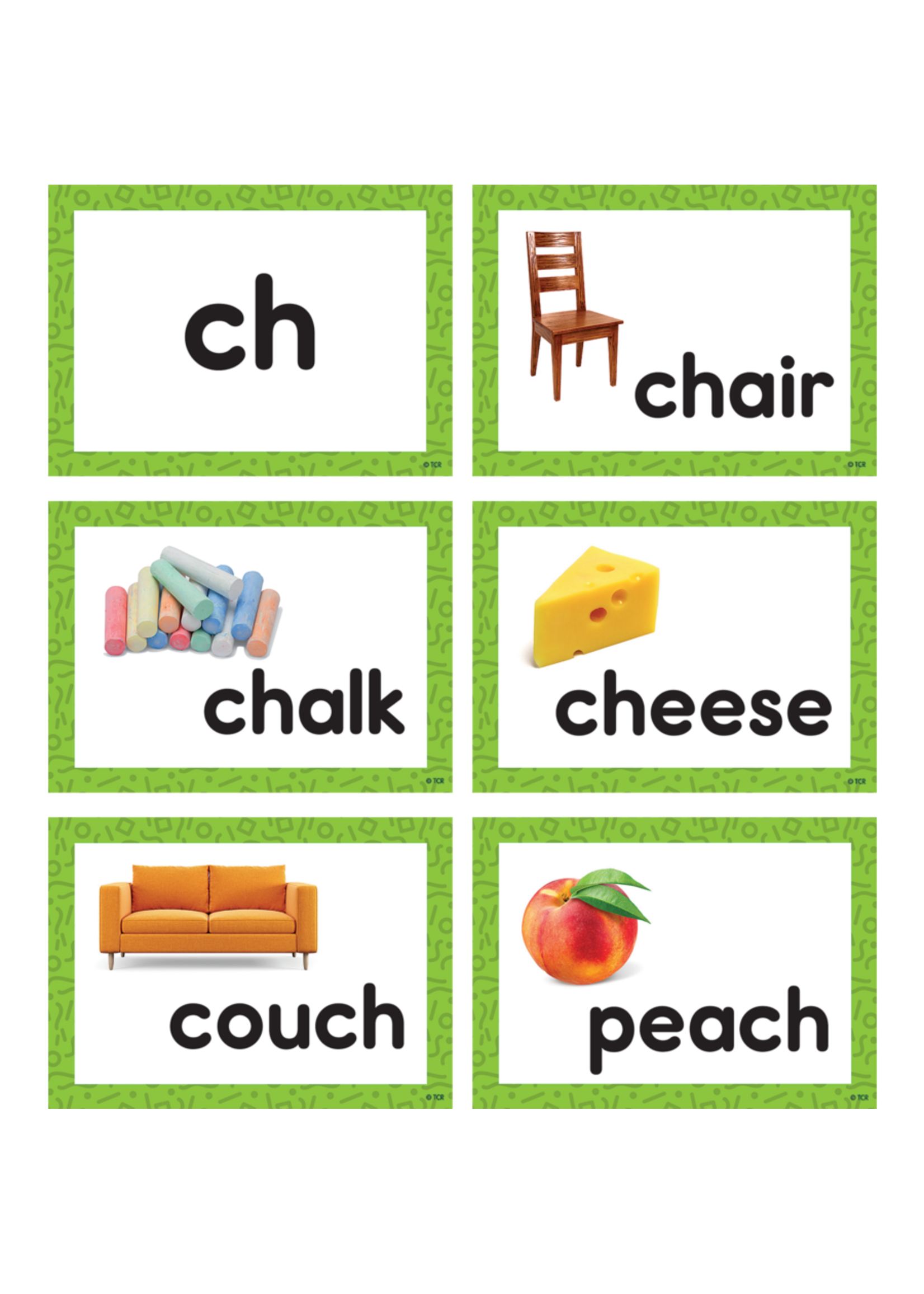 PCKT CHT CARDS CONSONANT BLENDS & DIGRAPHS - Educational Outfitters
