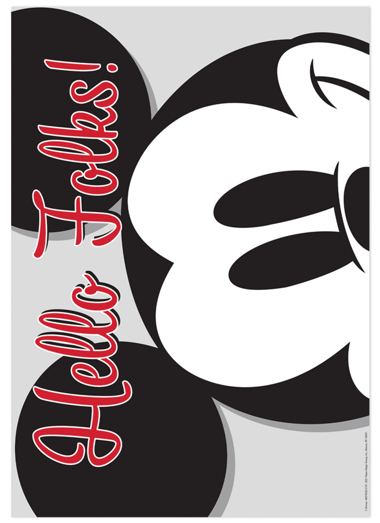 Mickey Mouse Poster Hello Folks! 13" x 19" - Educational Outfitters