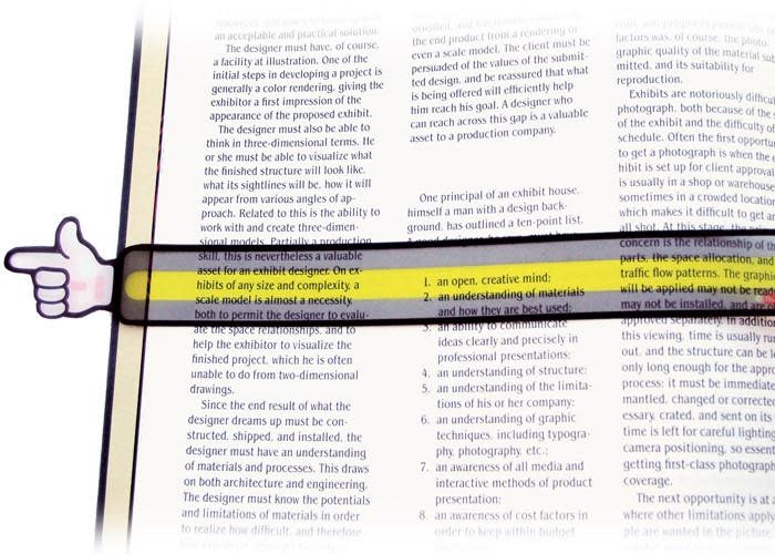 Finger Pointer Reading Strip - Educational Outfitters