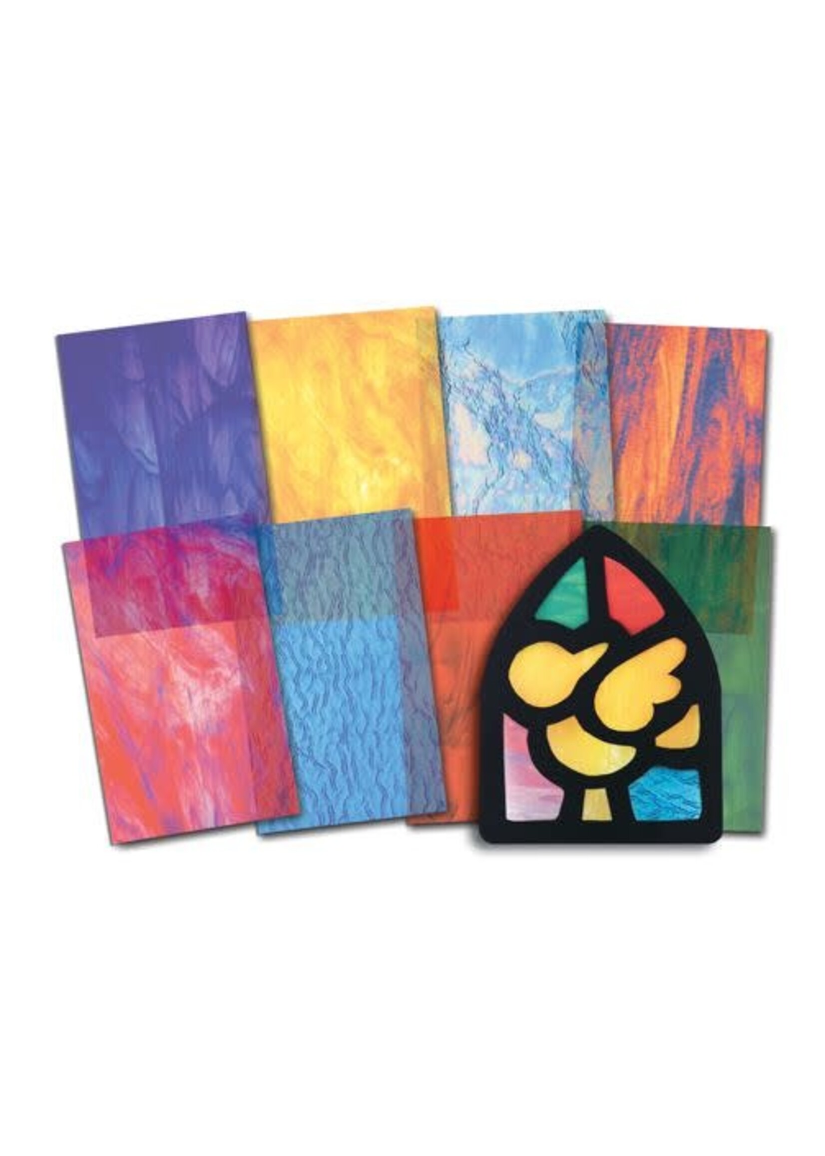 STAINED GLASS PAPER 12 CT - Educational Outfitters