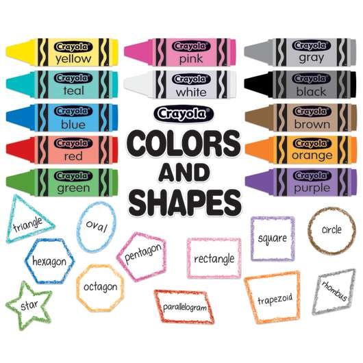 Crayola Colors & Shapes Bulletin Board Set - Educational Outfitters
