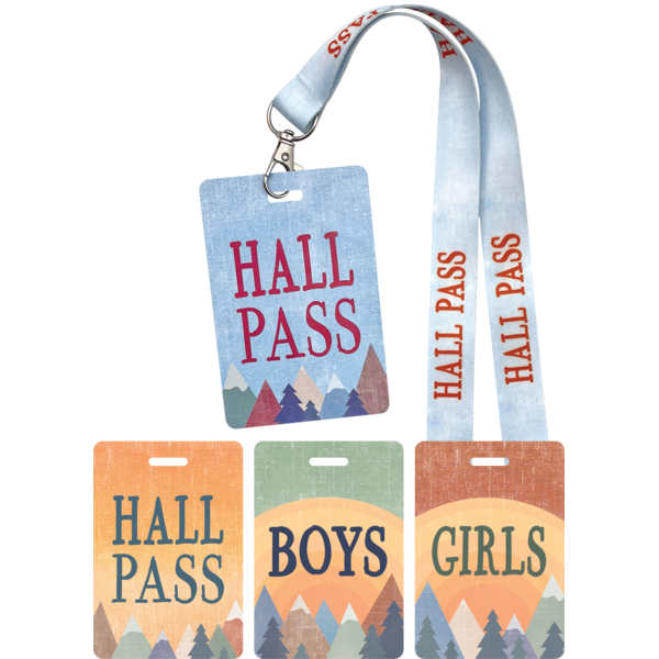 Moving Mountains Hall Pass Lanyards - Educational Outfitters