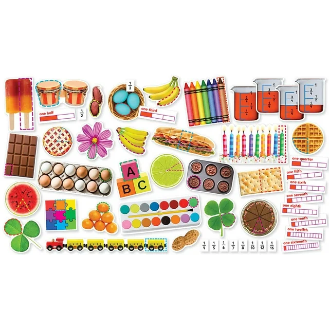 Fractions in Photos Mini Bulletin Board - Educational Outfitters