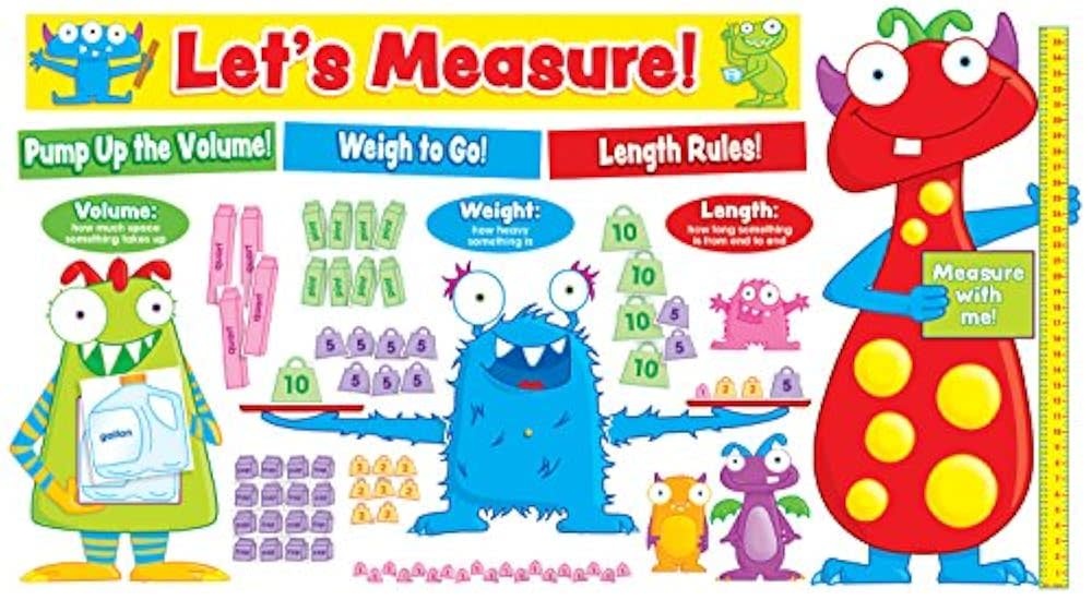 Monsters Measurement Bulletin Board Set - Educational Outfitters