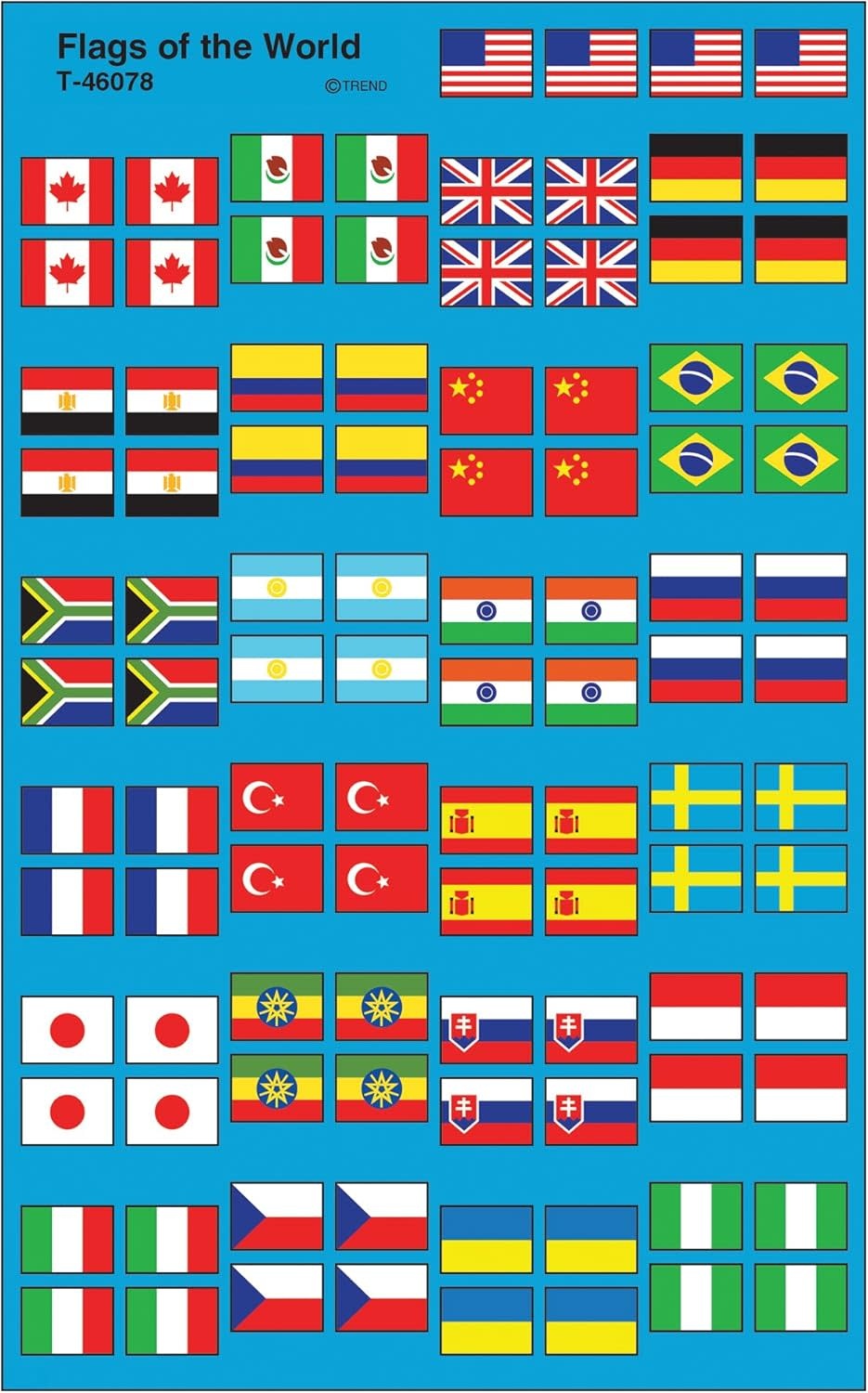 Flags of the World superShapes Reward Stickers - Educational Outfitters