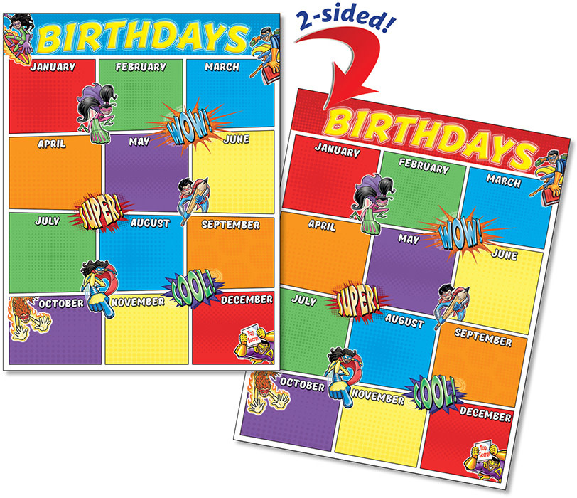 Birthday Superheroes Quick-Flip Chart - Educational Outfitters