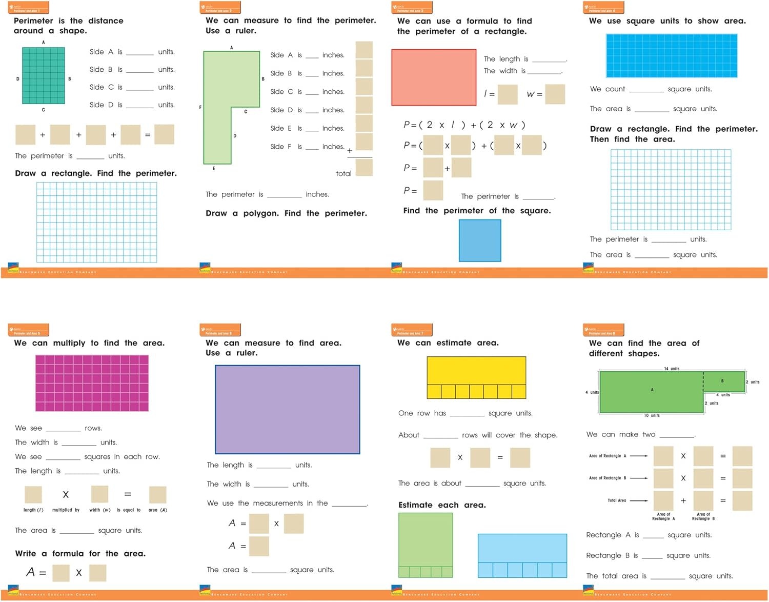 Perimeter & Area Posters - Educational Outfitters