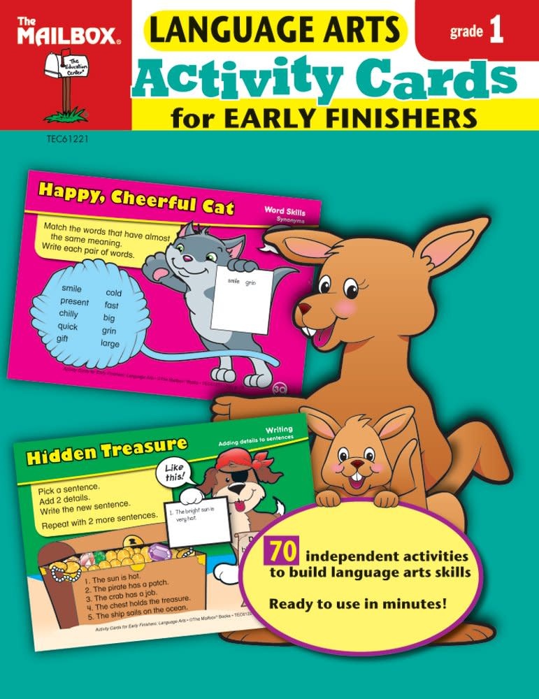 Activity Cards for Early Finishers: Language Arts Grade 1 - Educational ...