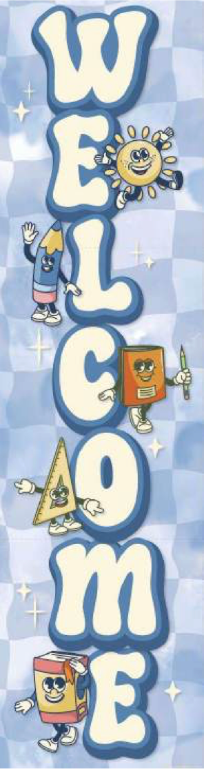 S'Cool Era Welcome Vertical Banner - Educational Outfitters