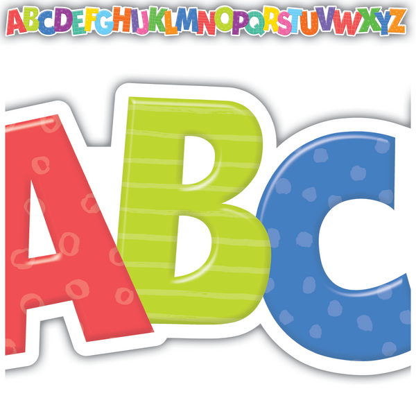 Colorful Alphabet Die-Cut Border Trim - Educational Outfitters