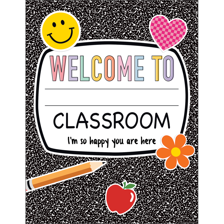 Cool for School Composition Welcome Chart - Educational Outfitters