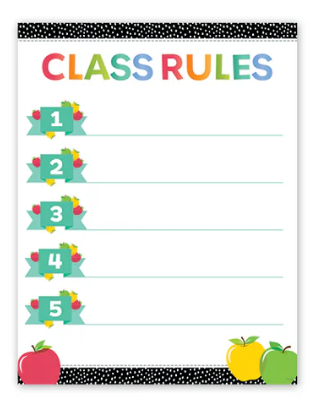 Apple Time Class Rules Chart - Educational Outfitters