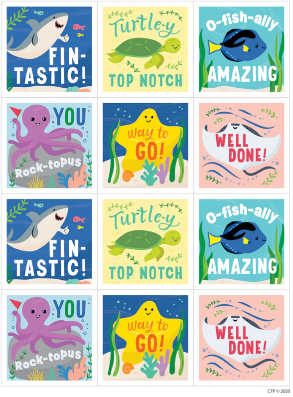 Sea Friends Reward Stickers - Educational Outfitters