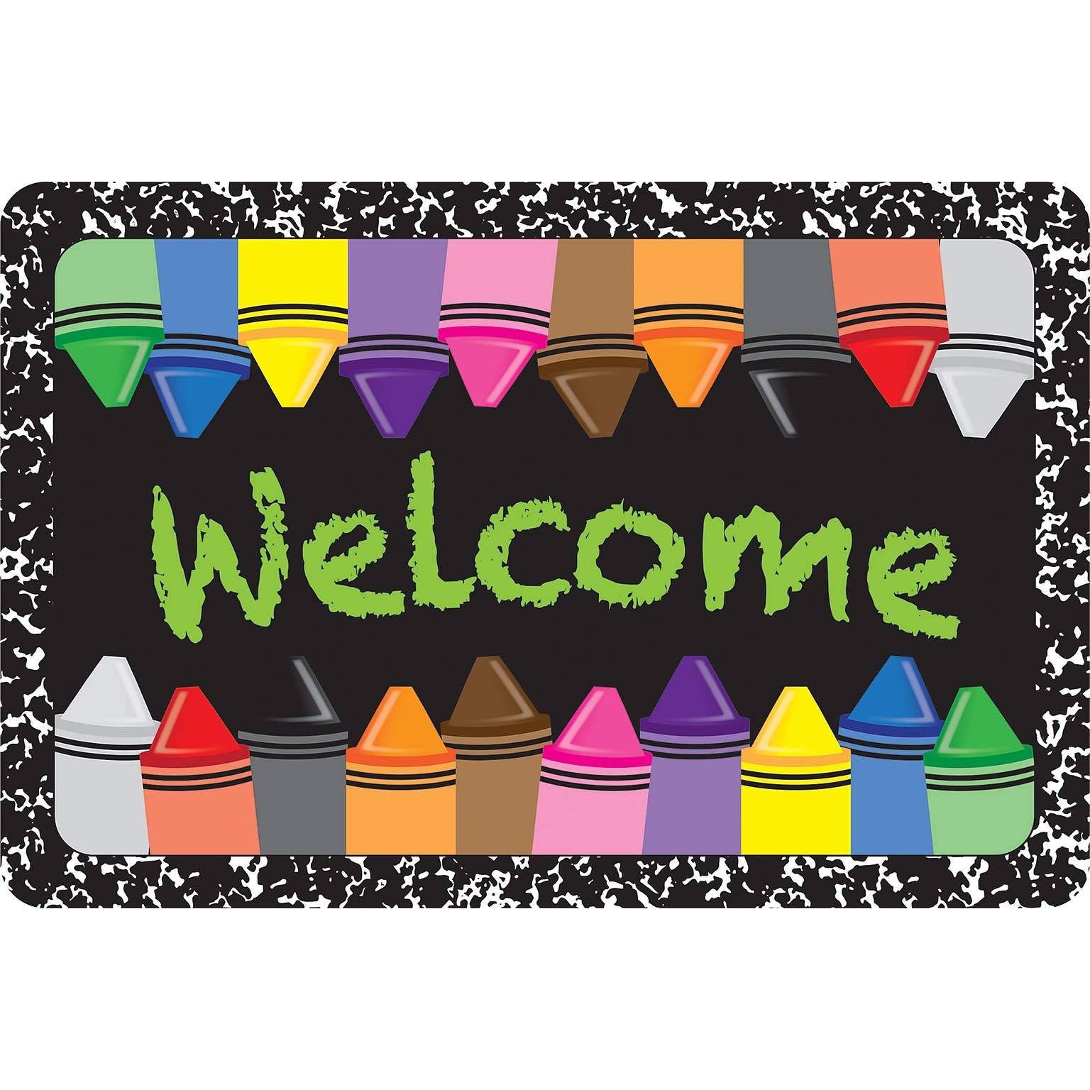 Welcome Crayons Composition Mat - Educational Outfitters