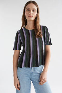 Rik Knit Top Multi Metallic Stripe - Angove Street Collective