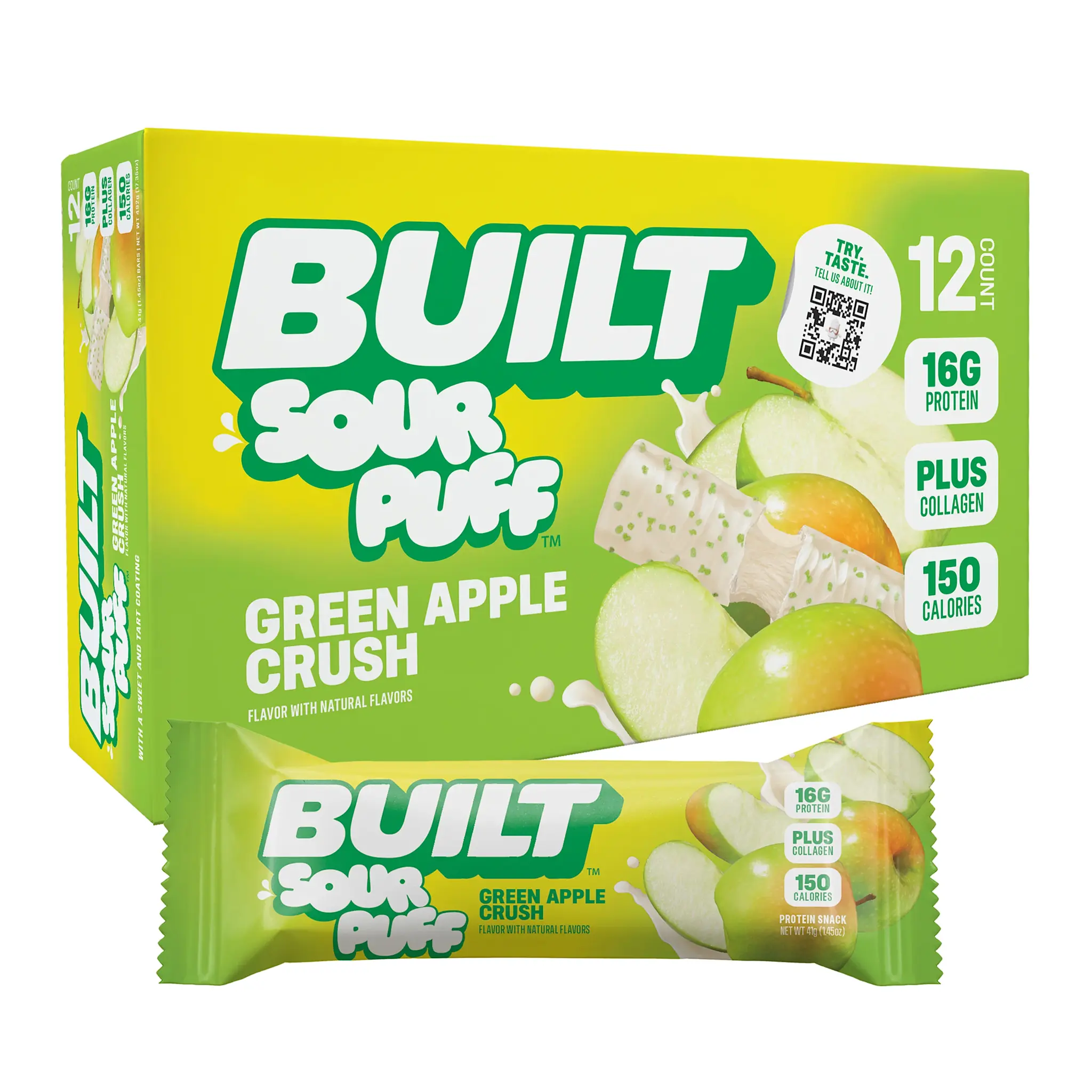 Sour Green Apple Puff Bar (12) - Grand Health Partners Store