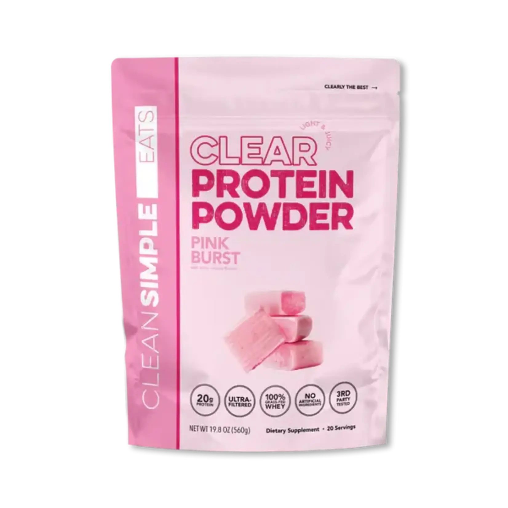 Pink Burst Clear Protein Powder (20 Serving) - Grand Health Partners Store