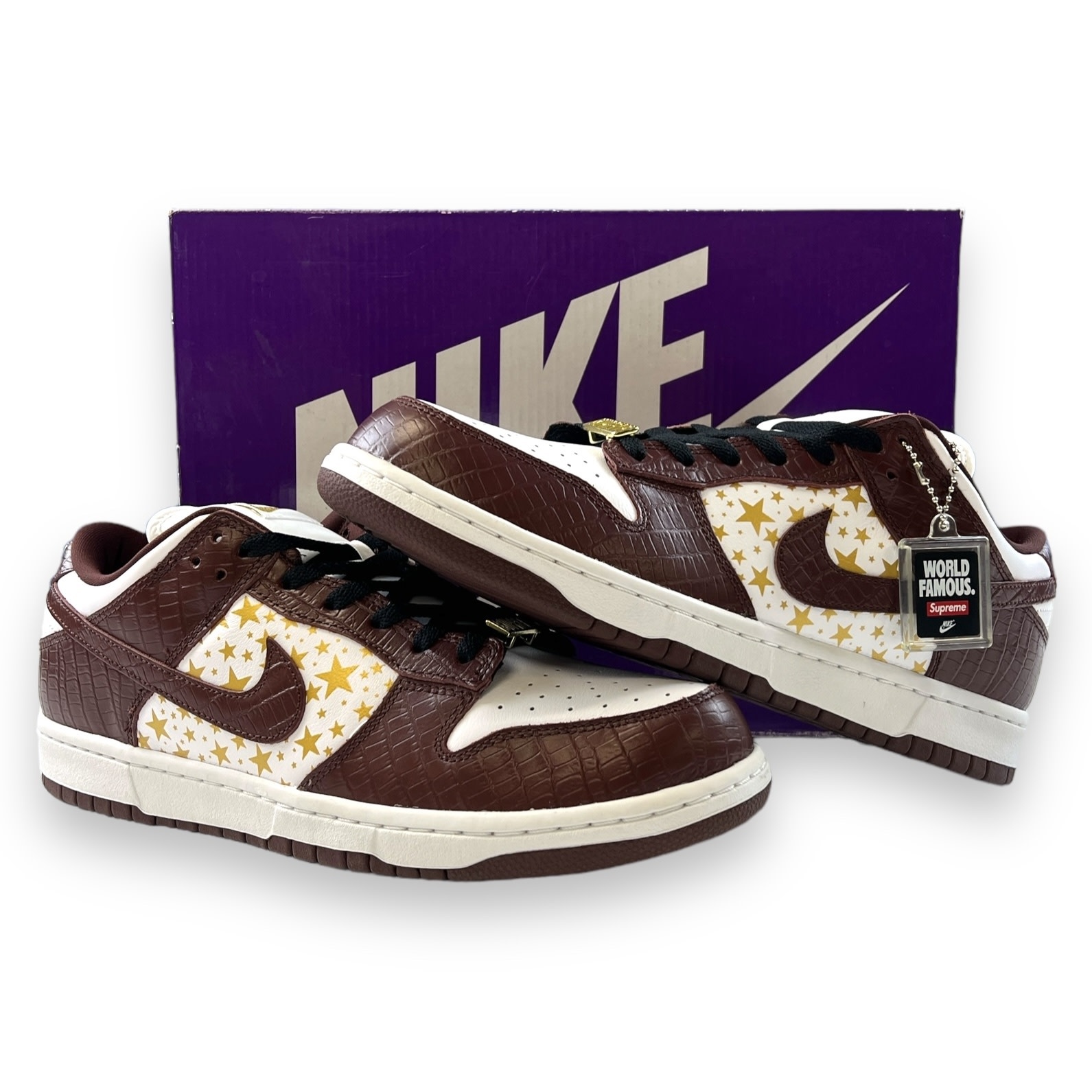 Nike SB Dunk Low Supreme Stars Barkroot Brown (2021) - Bring It Back LLC