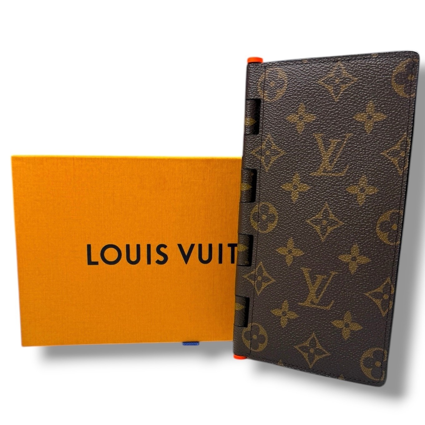 LV Virgil Abloh Monogram Solar Ray Brazza Hinge Wallet M/S - Bring It ...