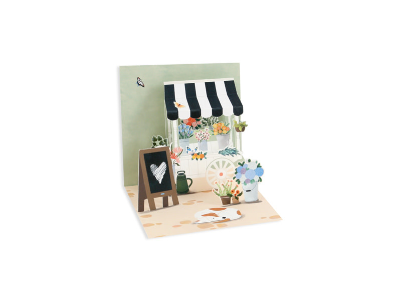 Flower Cart Greetings Card - The Plant Shoppe