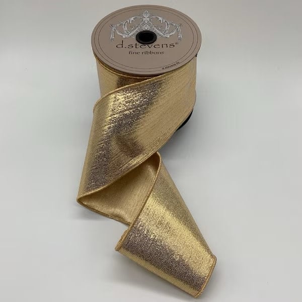 d. stevens D. Stevens 4“ x 10yds metallic micro dots ribbon, gold - The ...