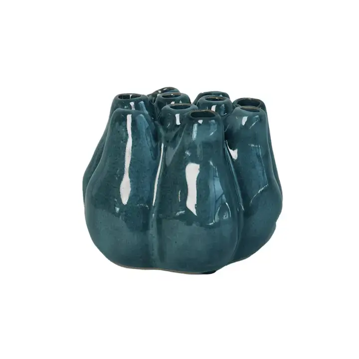 Organic Blue Flower Vase - The Plant Shoppe