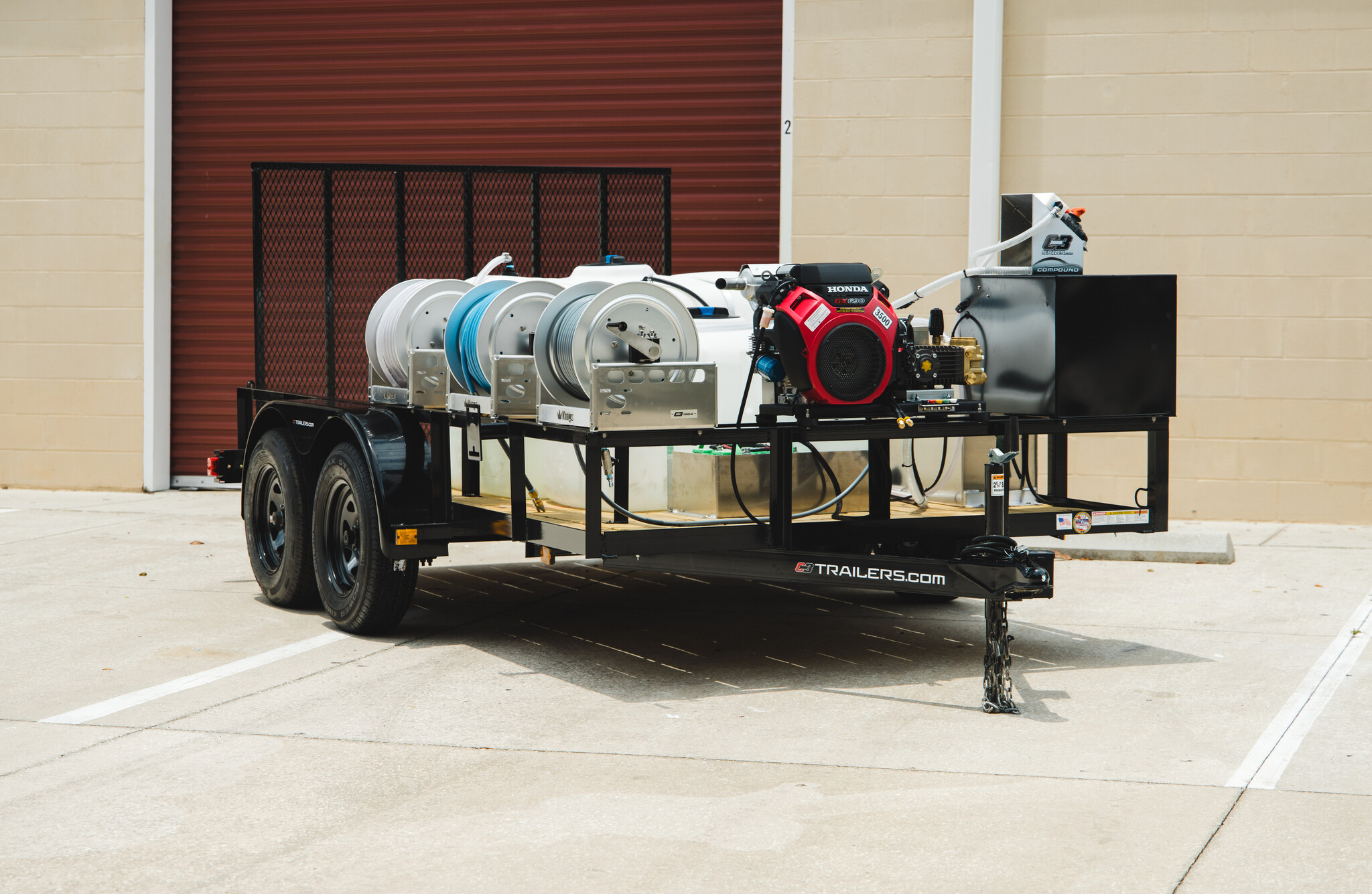 6x12 Pressure Washing & 12V Soft Wash Trailer - (855) C3-SKIDS