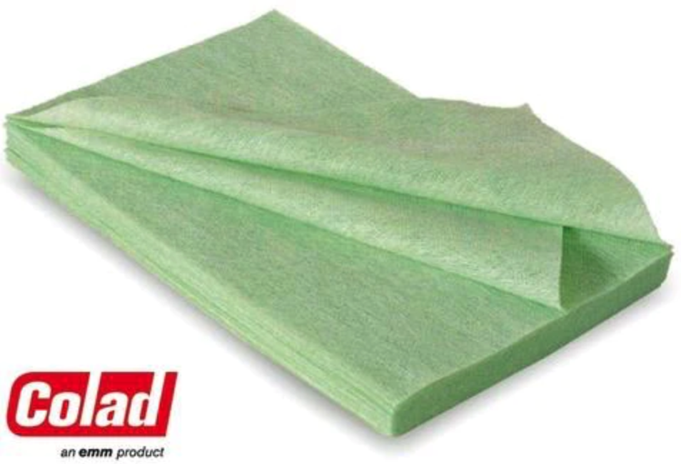 Colad TC Tack Cloth Green very low tack blend rag(10 per bag) Pack ...
