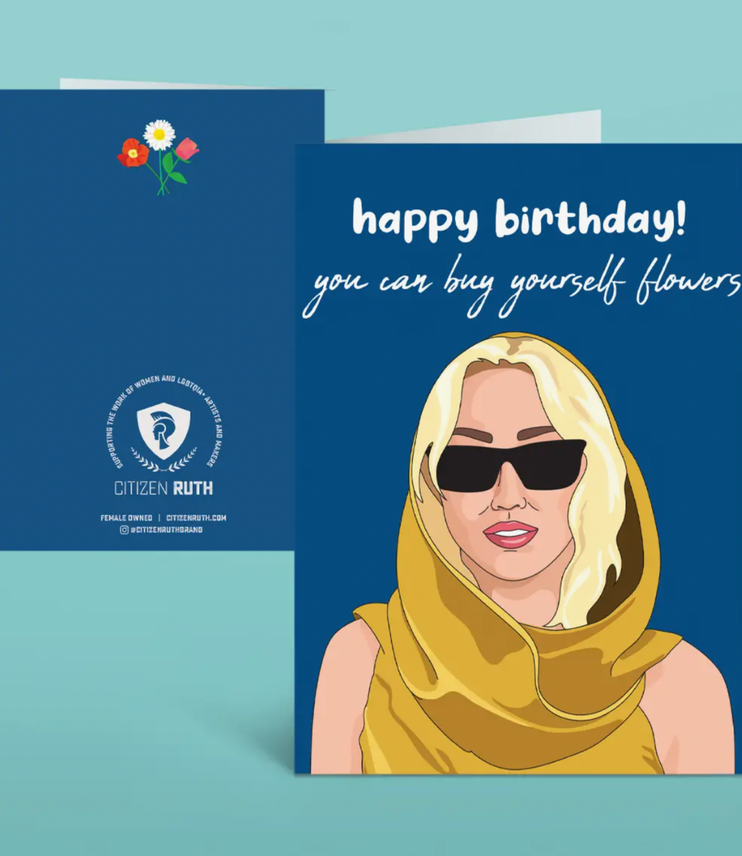 Citizen Ruth Miley Cyrus Flowers Card - Peepa's