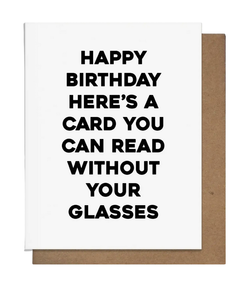 Pretty Alright Goods Glasses Birthday Card - Peepa's