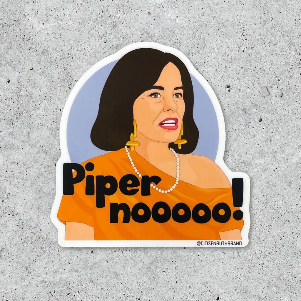 The White Lotus Piper No! Sticker - Peepa's