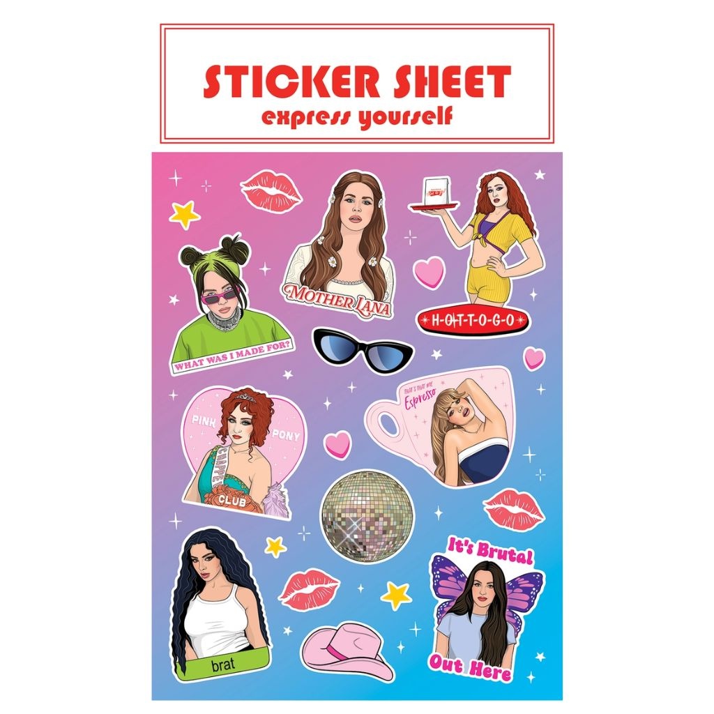 2020s Pop Divas Sticker Sheet - Peepa's