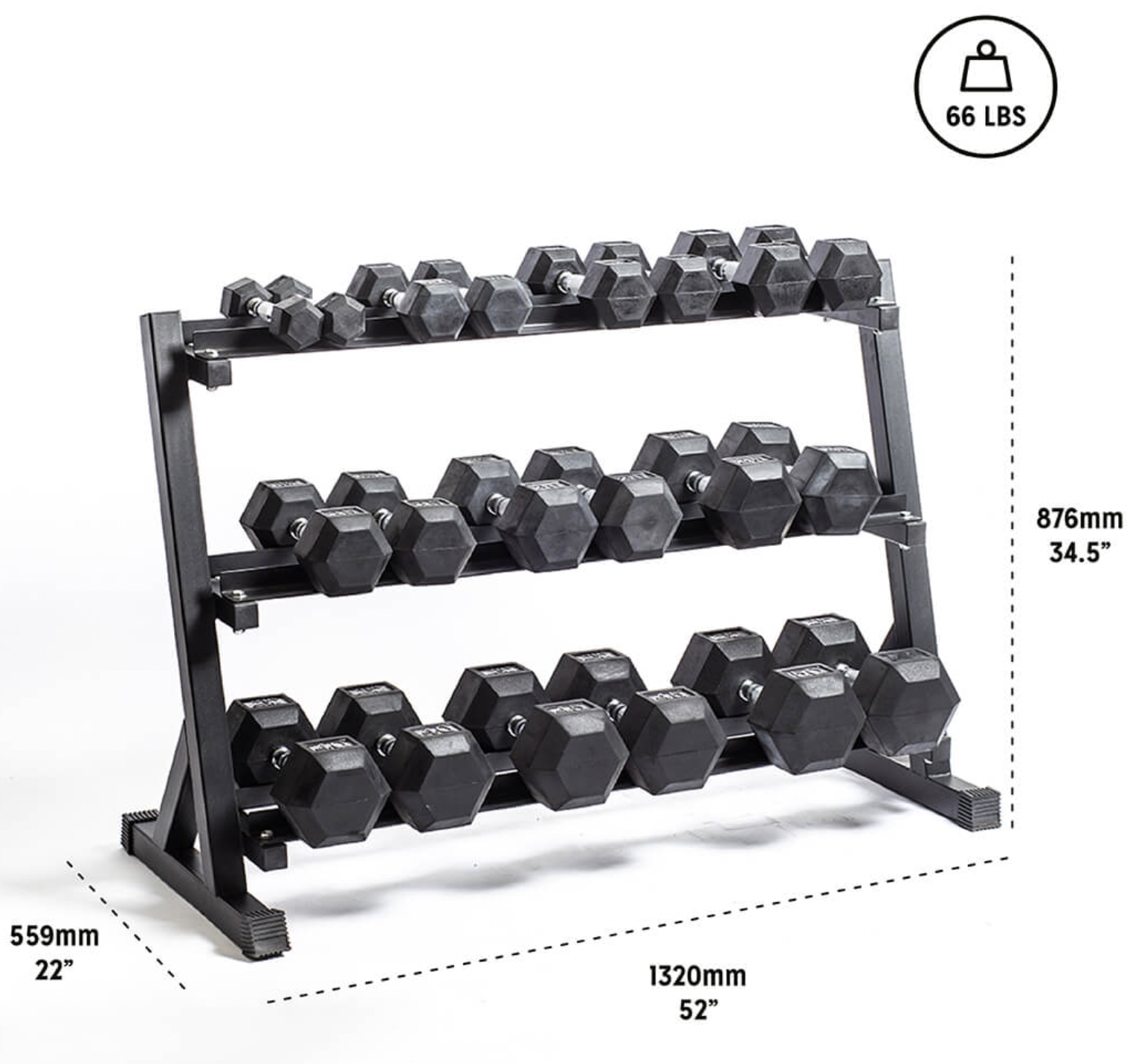 BOS Hex Dumbbell Rack - LB Town