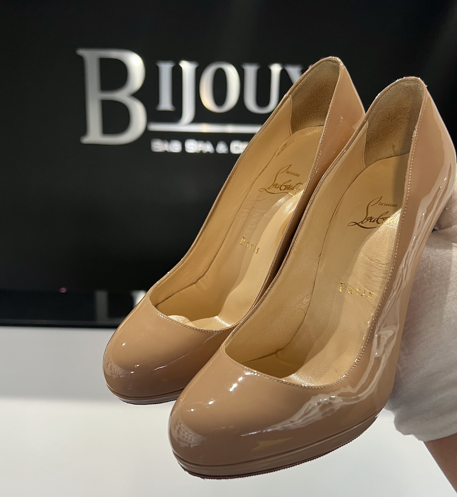 Christian Louboutin 120 Patent Filo 37.5 - Bijoux Bag Spa & Consignment