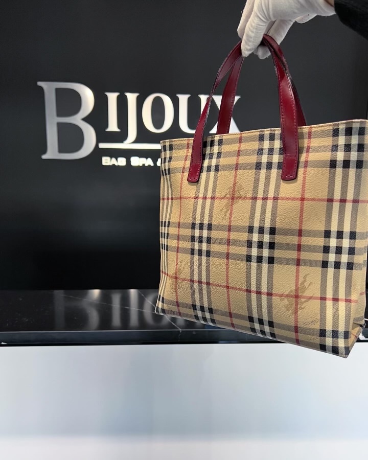 Burberry Haymarket Check Tote - Bijoux Bag Spa & Consignment