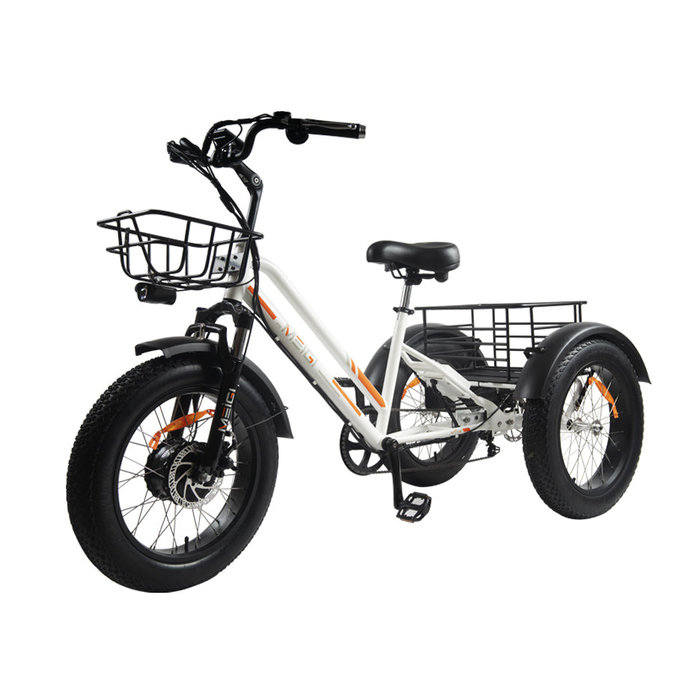 FAT TIRE ELECTRIC TRICYCLE MG1703 WHITE - CFB Bike Shop