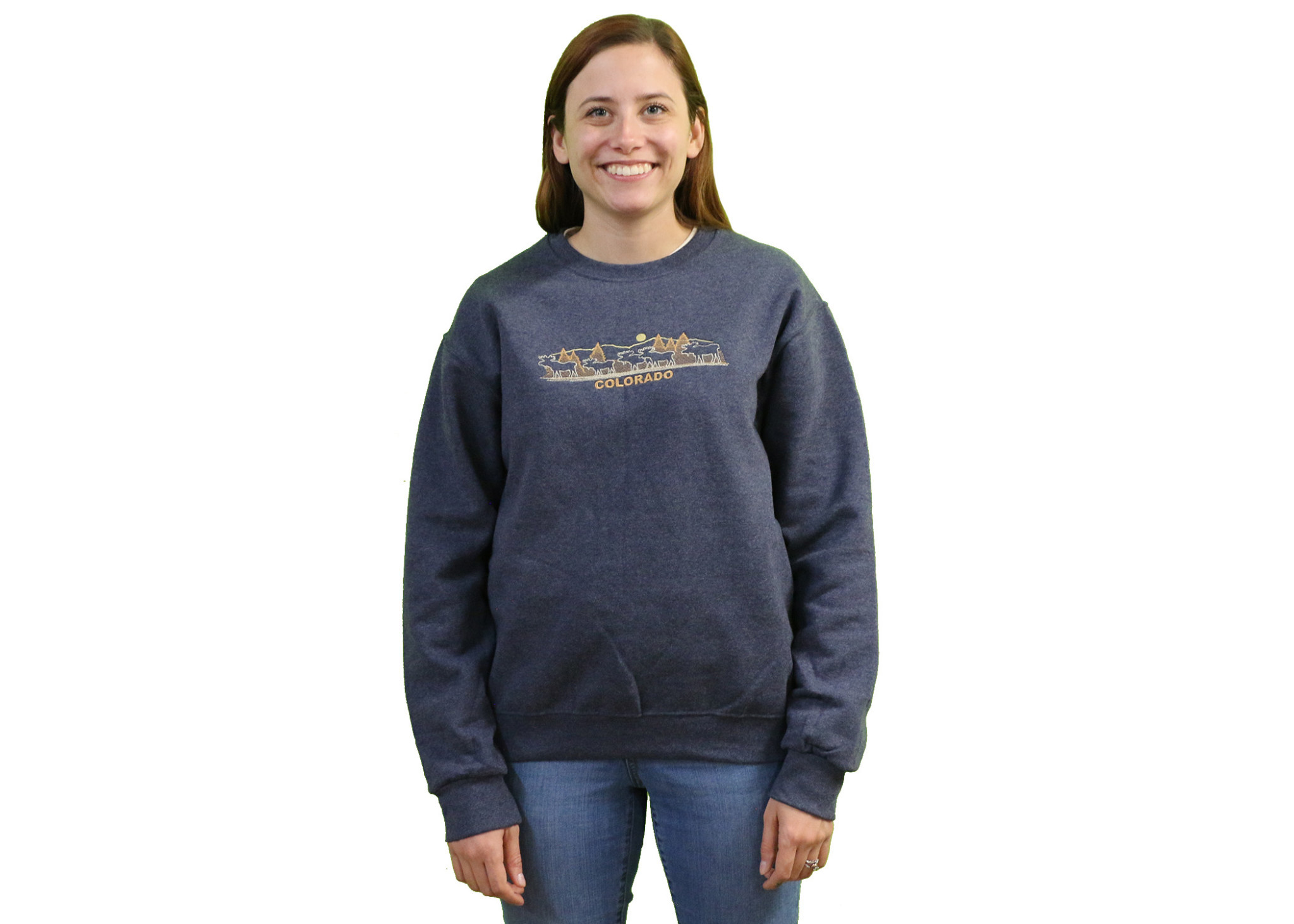 Colorado Moose Crew Neck Sweatshirt - Garden of the Gods Trading Post