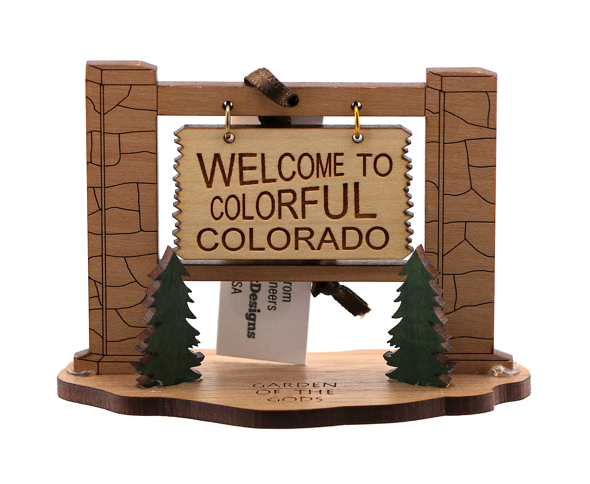 3D Wooden Welcome to Colorful Colorado Sign Ornament - Colorado Retail ...