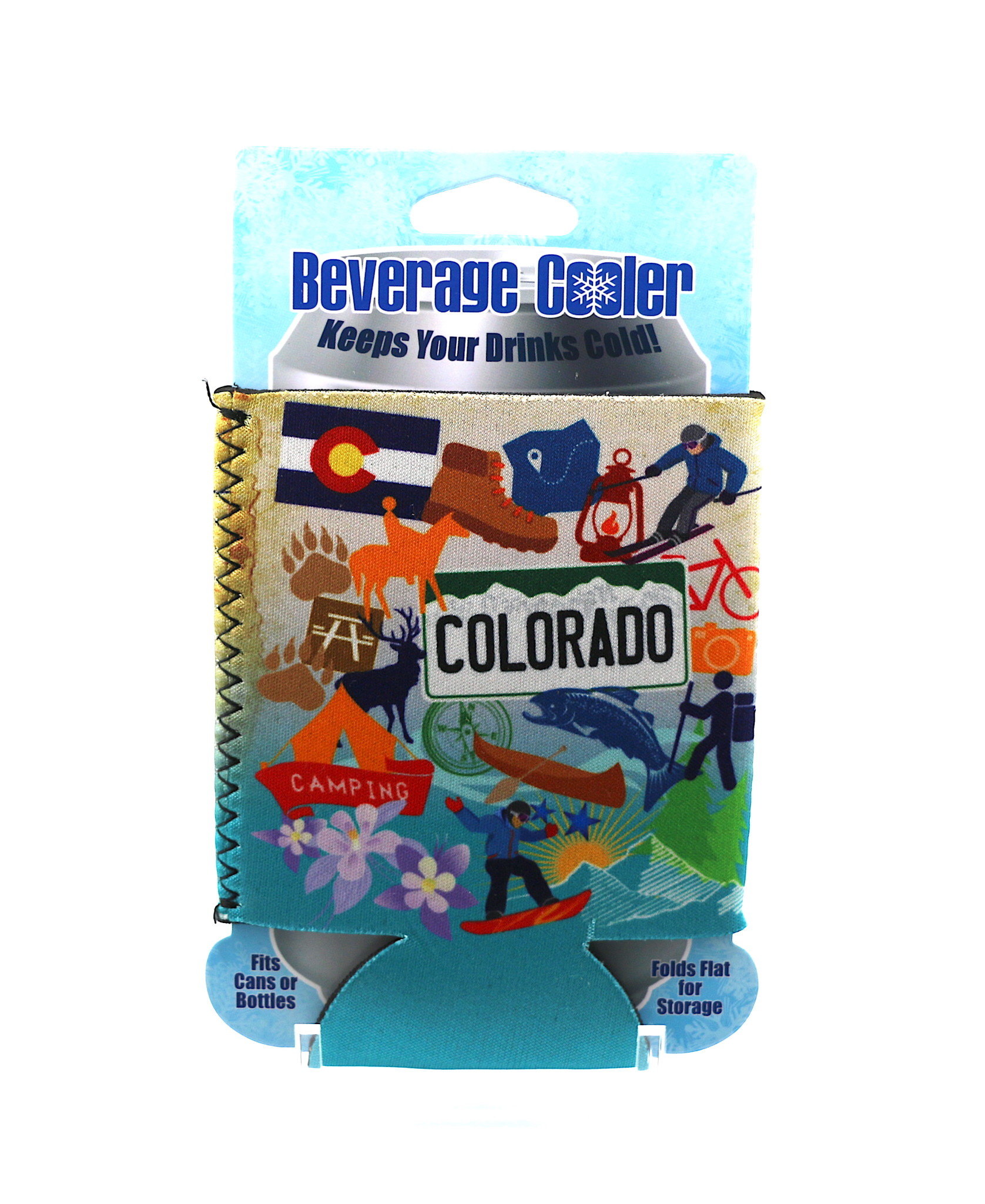 Colorado Pop Art Beverage Cooler/Coozie - Colorado Retail Collection