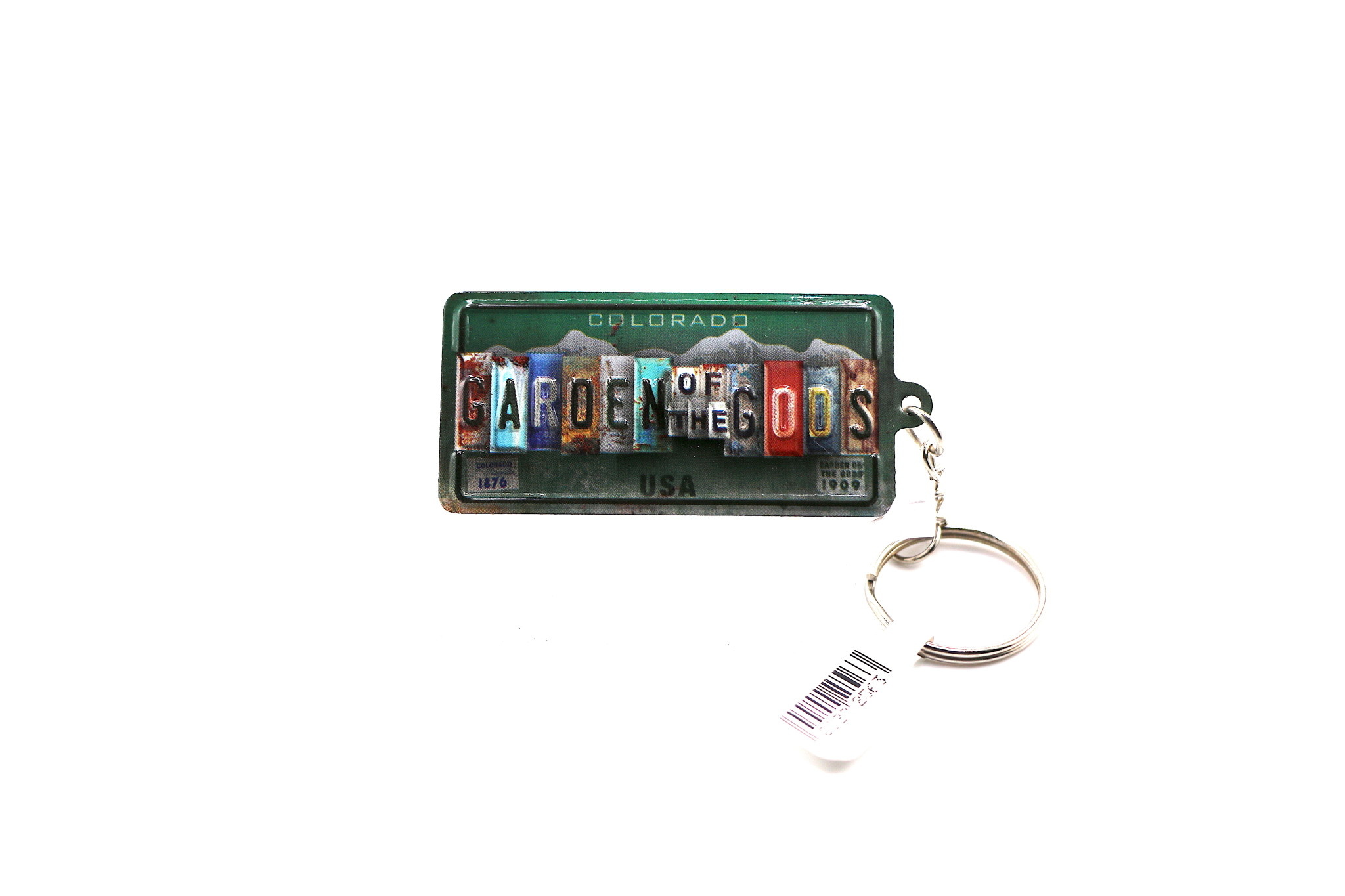 Garden of the Gods Retro License Plate Keychain - Garden of the Gods ...