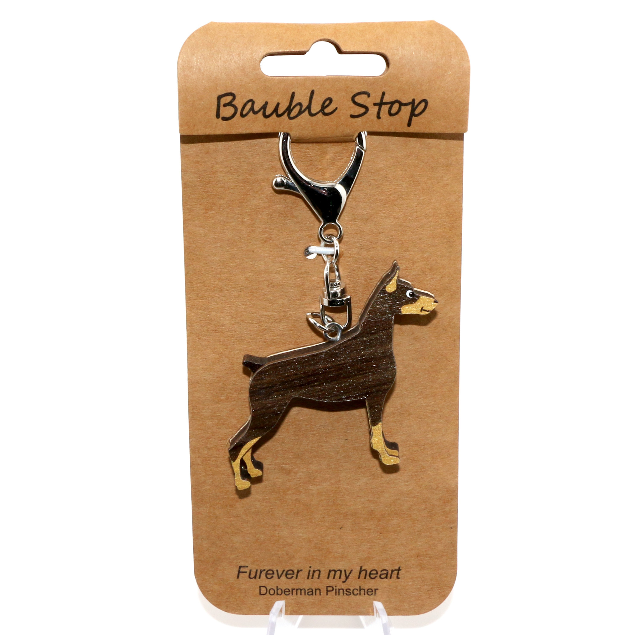 KEY CLIP-DOG DOBERMAN PINSCHER BRWN - Colorado Retail Collection