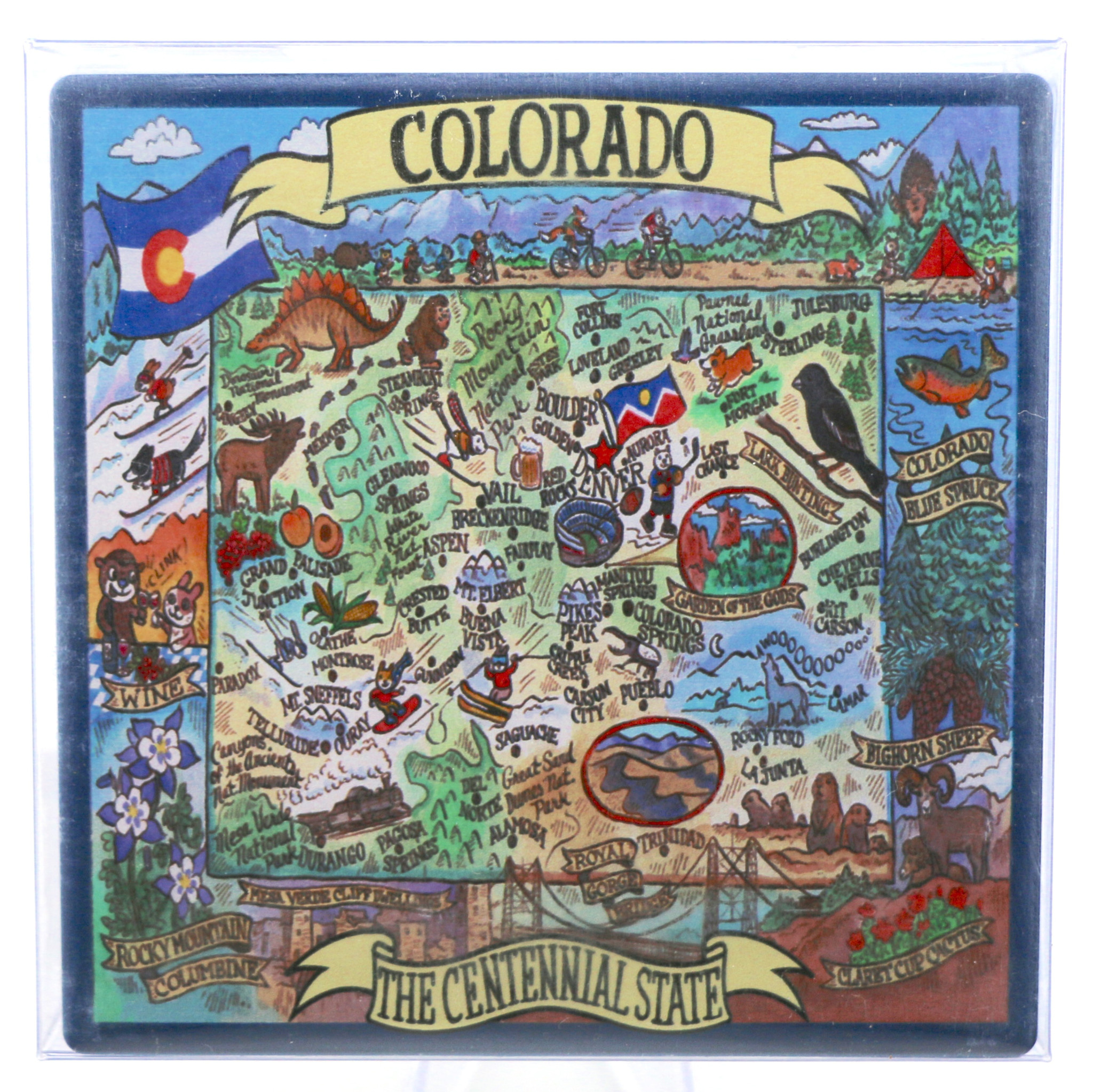 CSTR SET-CO STATE MAP 4" - Colorado Retail Collection